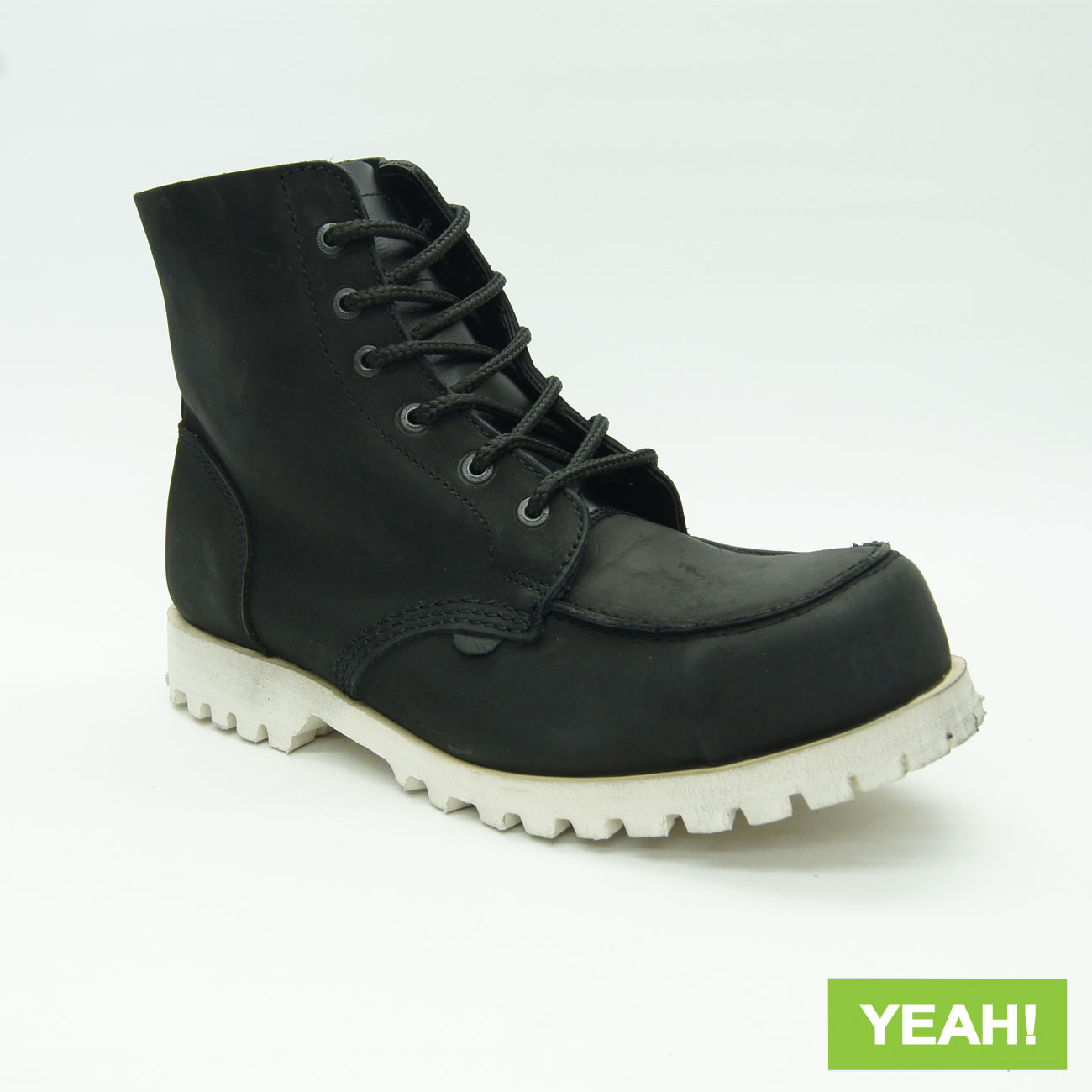 UNDERGROUND APRON APRON BOOT (UR-4343W-B-G) BLACK WAXY PULL UP | YEAH!