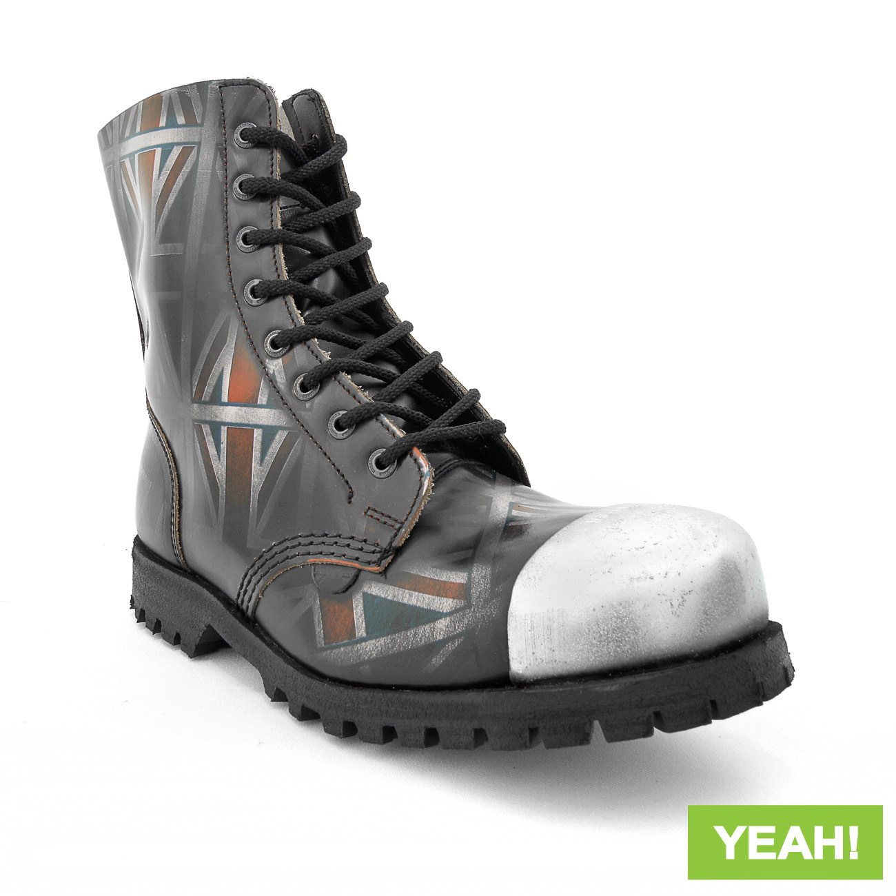 UNDERGROUND STORMER 8 HOLE SHOE (UR-7536EX-006) UNION JACK RUB OFF | YEAH!