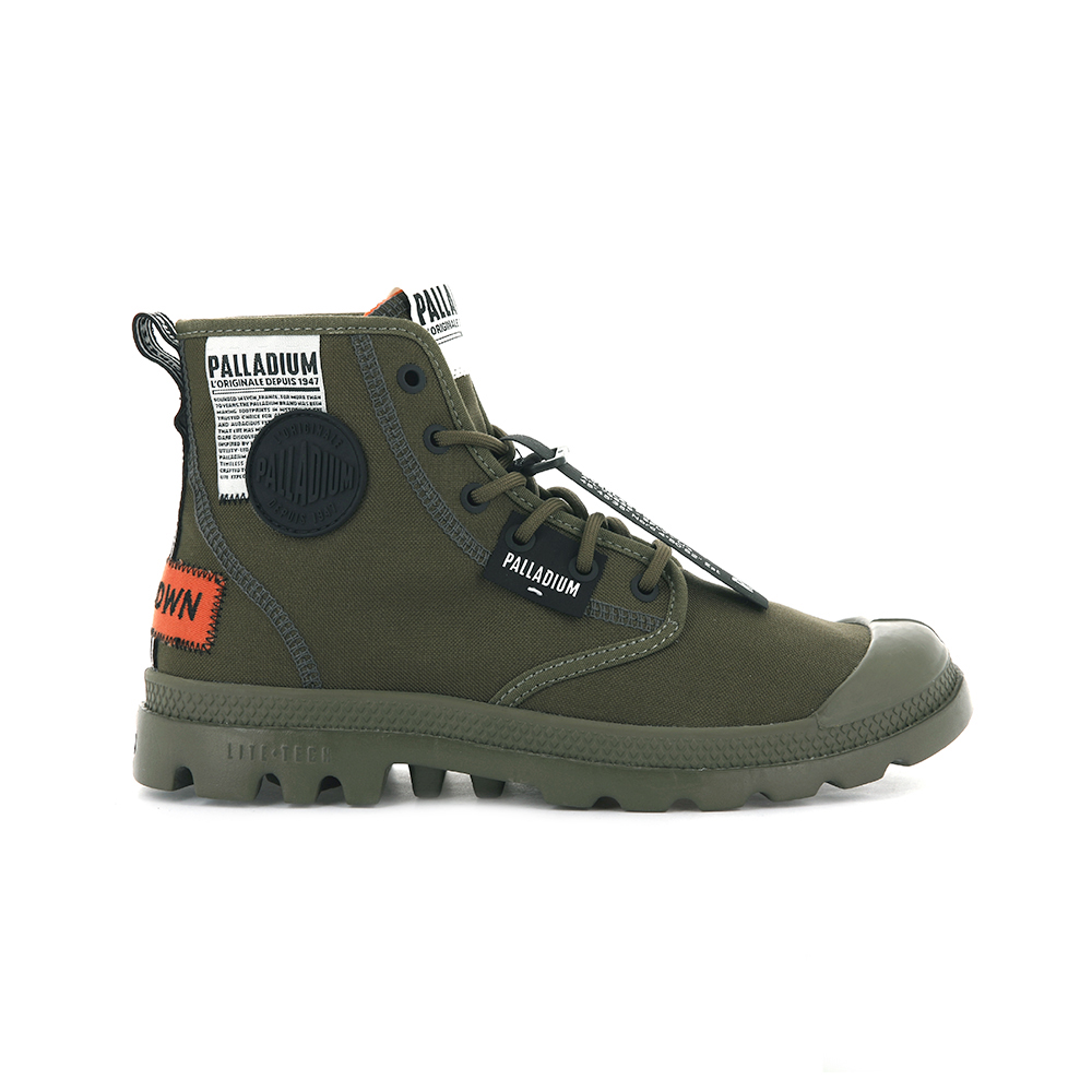 PALLADIUM PAMPA LITE OVERLAB DARK OLIVE | YEAH!
